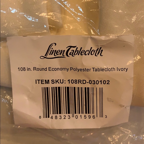 Linen Tablecloth | Kitchen | Linen Tablecloth Ivory 8 Round 2 Each ...